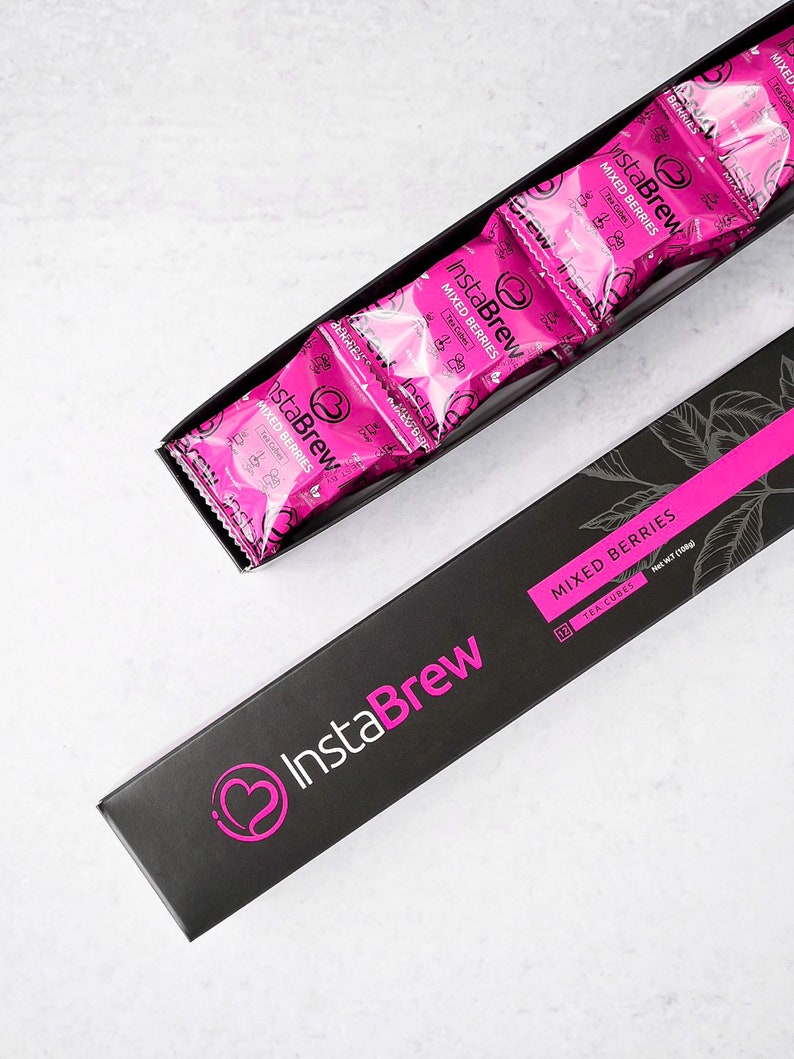 Instabrew Mixed Berries Tea, 12pcs Individually Wrapped Cubes, Hot or ...