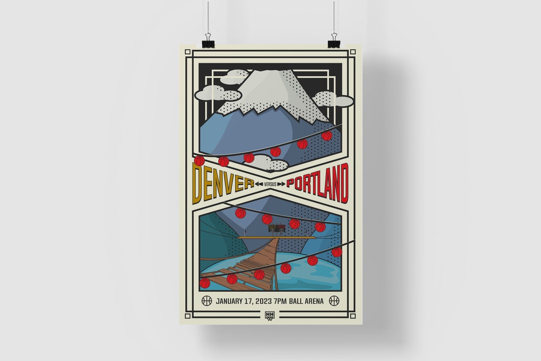 Nuggets Vs. Trailblazers Poster - Etsy
