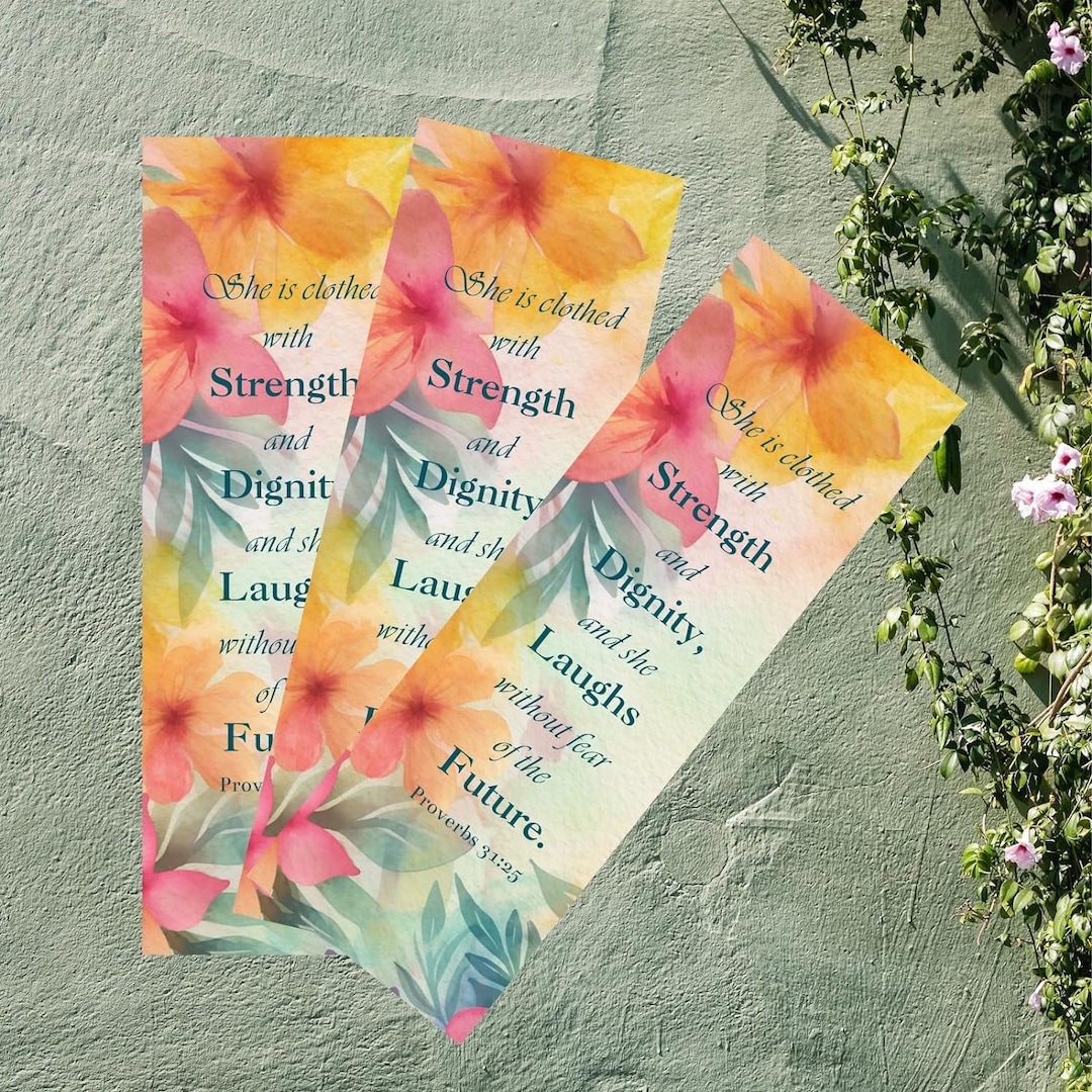 Bulk 100 Count She is Clothed With Strength and Dignity Religious ...