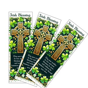 Irish Blessing Shamrock St Patrick's Day Bookmarks, 100 Count - Etsy