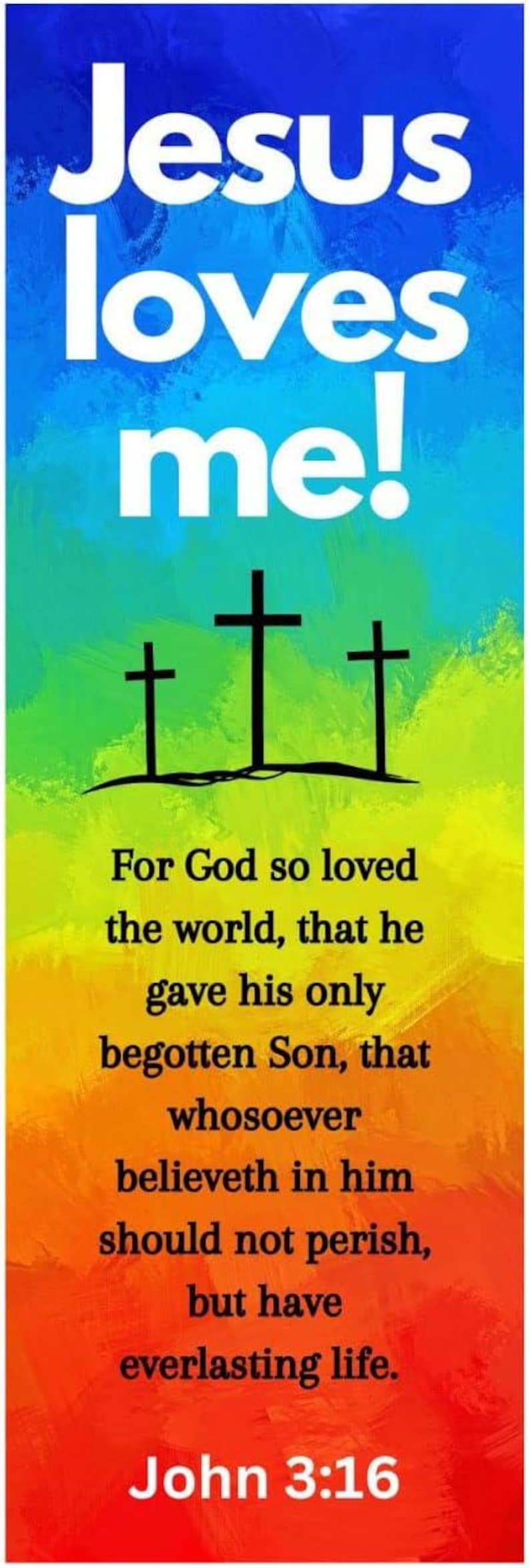Jesus Loves Me Bookmarks - John 3 16 Bible Verse - VBS Vacation Bible ...