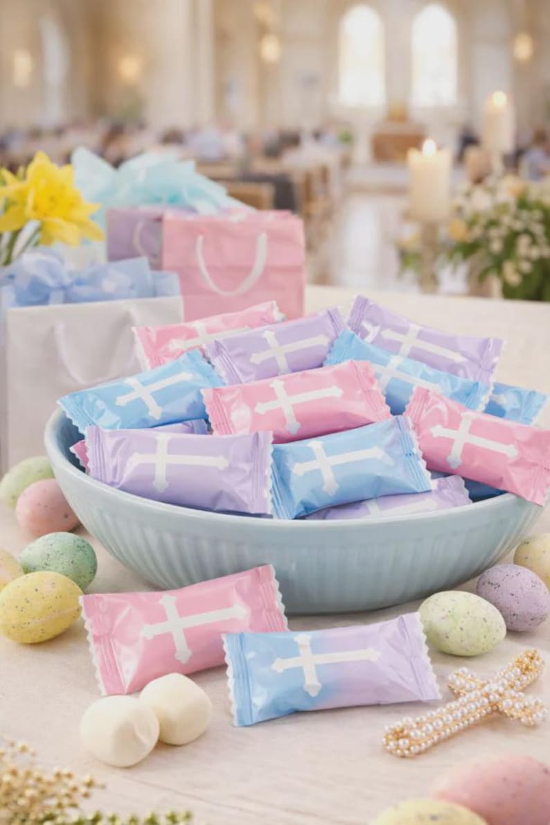 216 Bulk Easter Cross Butter Mints – Individually Wrapped Church Candy ...