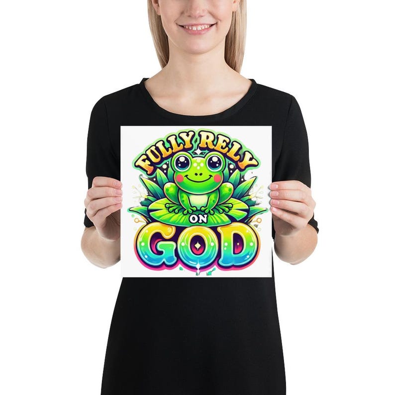 Frog Faith Poster: Christian Wall Art - Inspirational Bible Verse - Etsy
