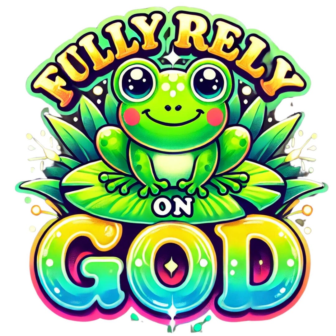 Fully Rely on God Temporary Tattoos, Set of 50, Frog Design - Etsy