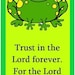 Fully Rely on God Frog F.R.O.G. Bible Verse Christian Bookmarks for ...