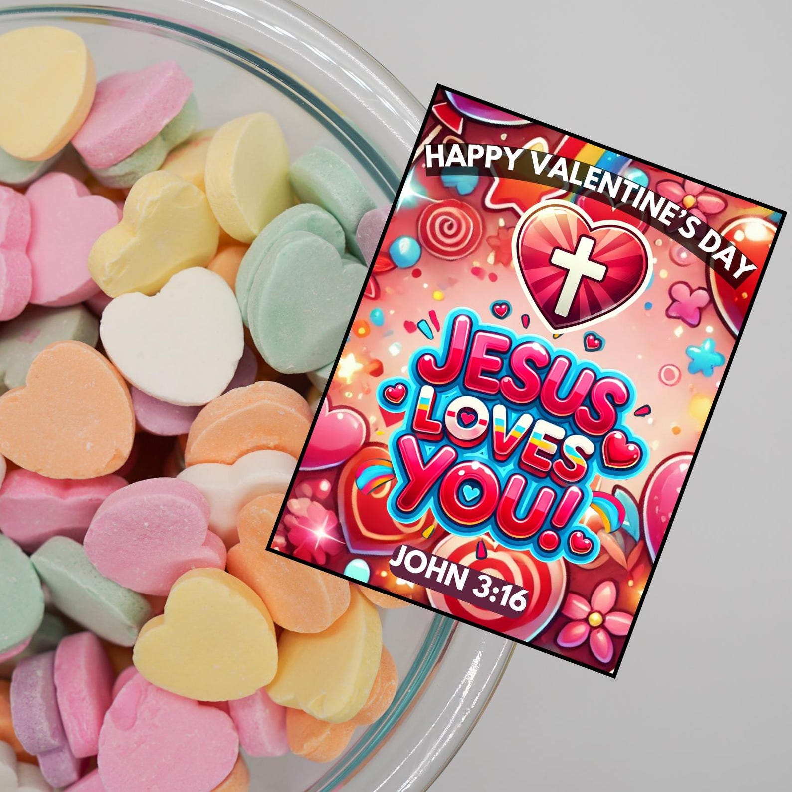 Jesus Loves You Valentine's Day Gospel Tracts With John 3:16 Message ...