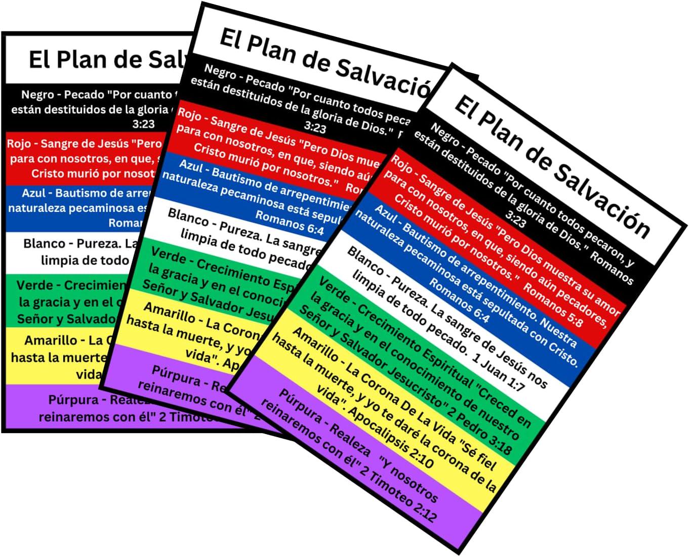 Spanish Plan of Salvation Prayer Cards: Gospel Tracts, Bulk (100 Count ...