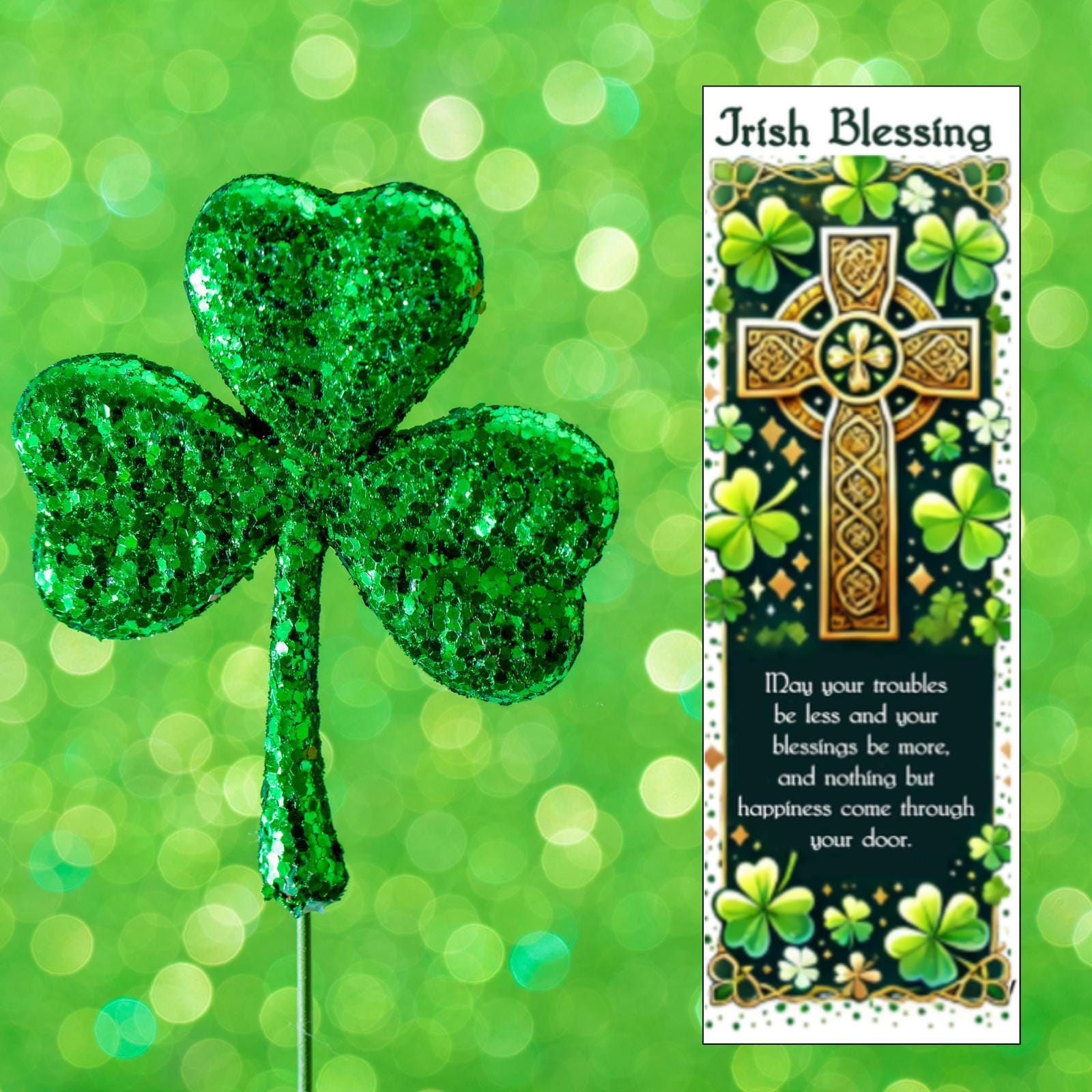 Irish Blessing Shamrock St Patrick's Day Bookmarks, 100 Count - Etsy