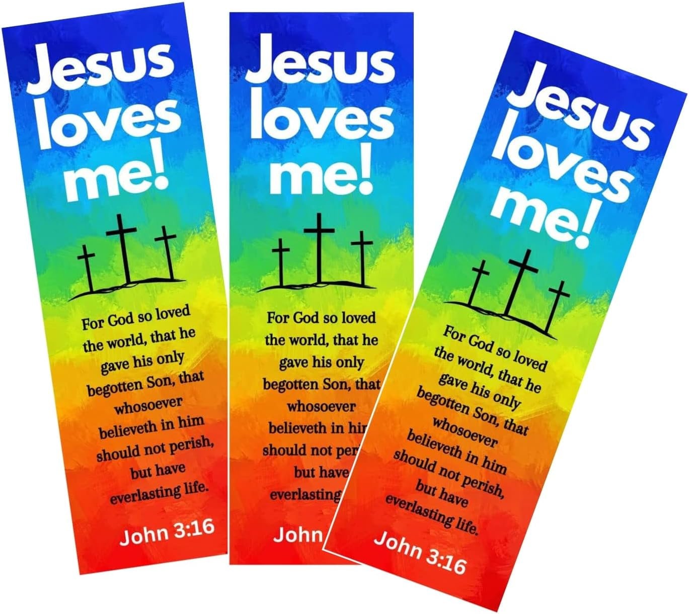 Jesus Loves Me Bookmarks - John 3 16 Bible Verse - VBS Vacation Bible ...
