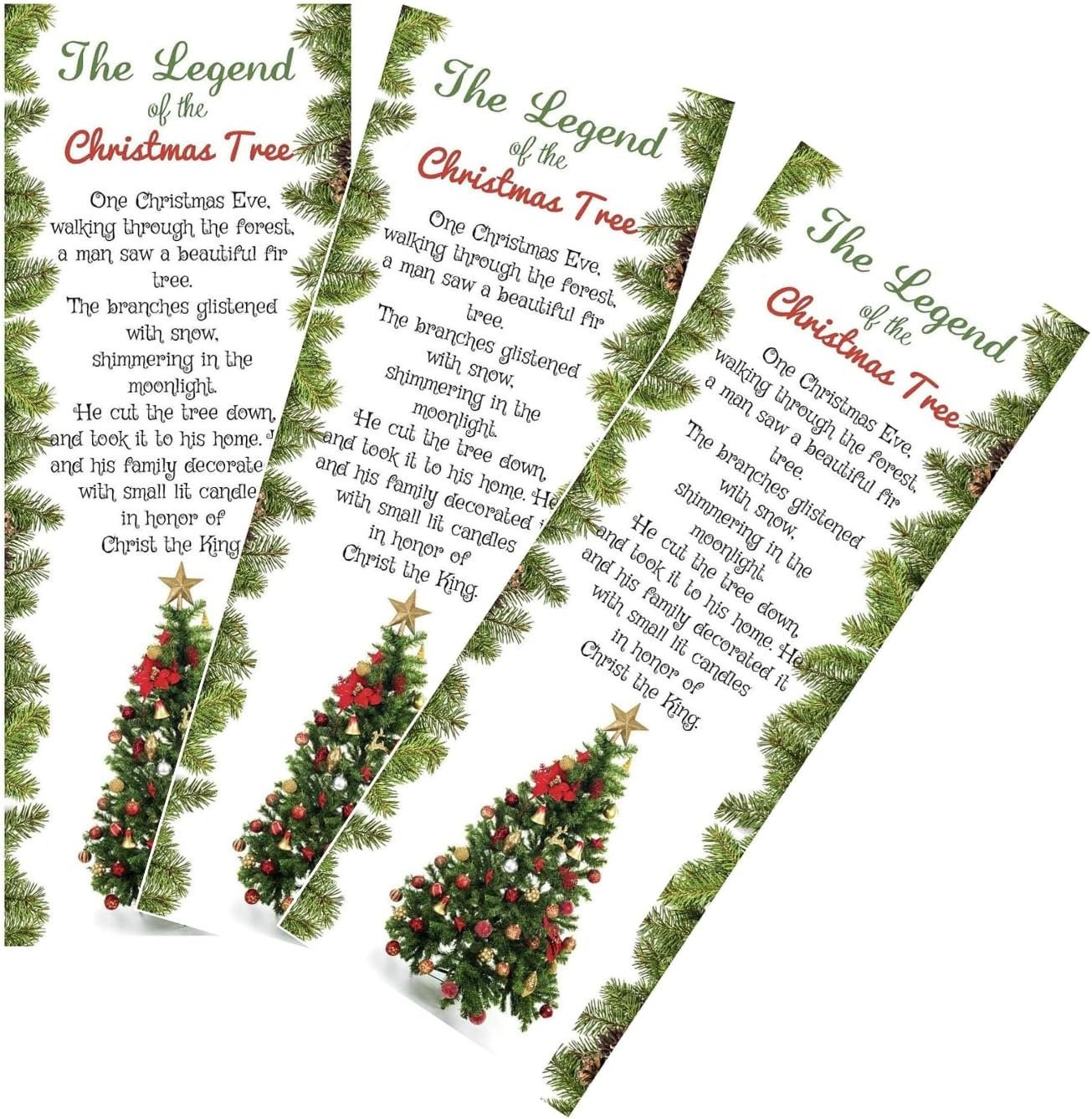 Legend of the Christmas Tree Bookmarks: Glossy Holiday Keepsakes (100 ...