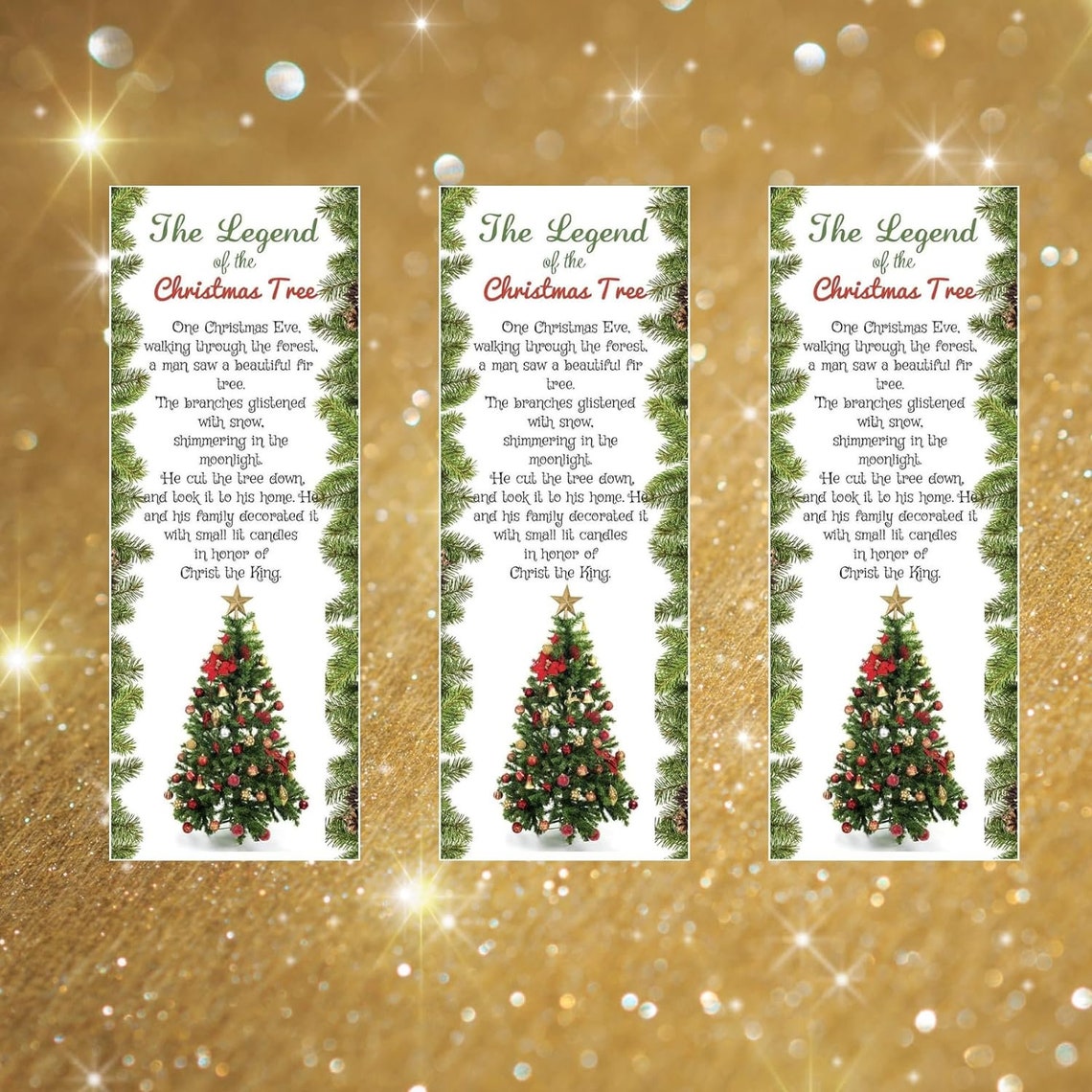 Legend of the Christmas Tree Bookmarks: Glossy Holiday Keepsakes (100 ...