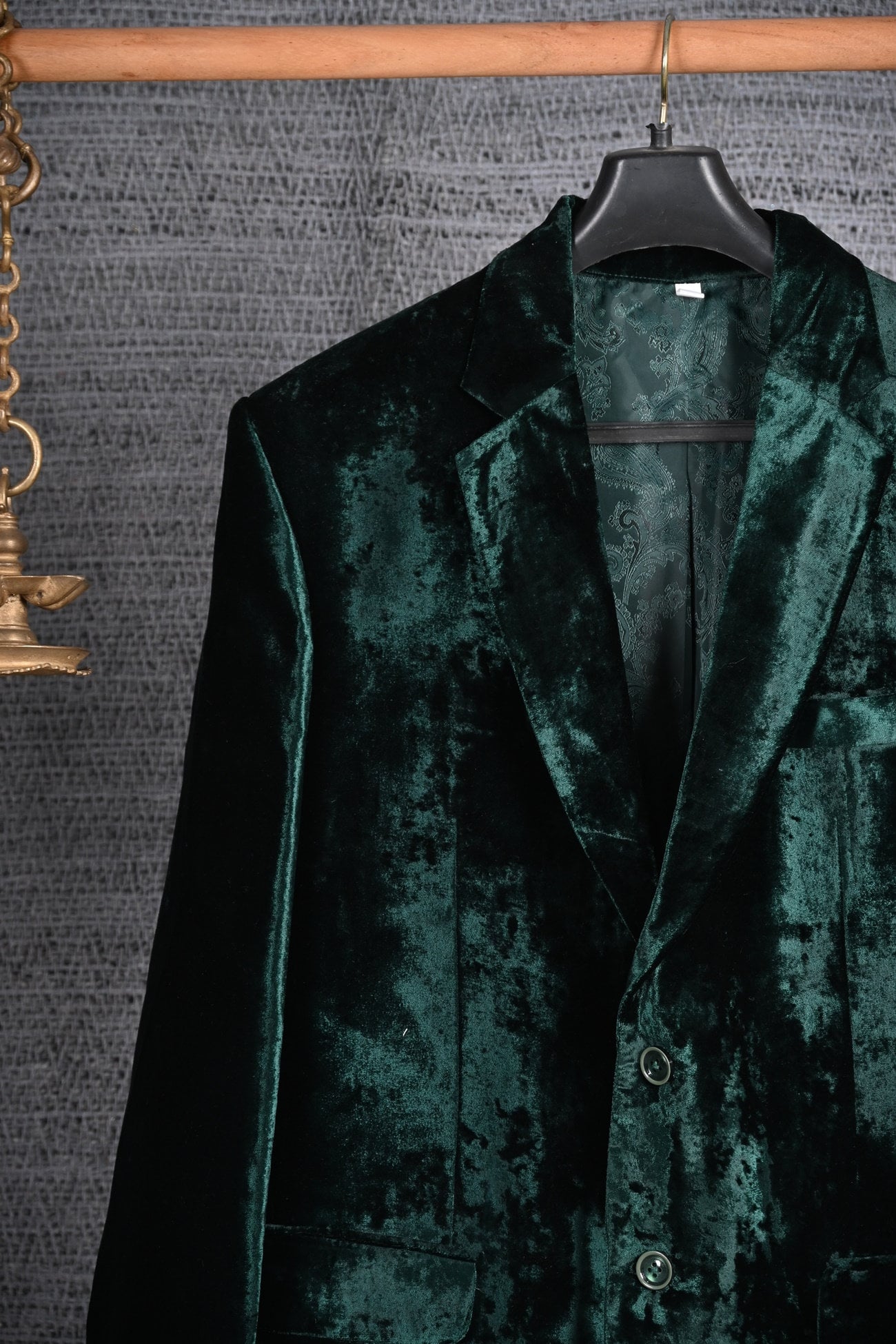 Emerald Green Unisex Velvet Jacket, Jacket for Women, Bespoke, Special ...
