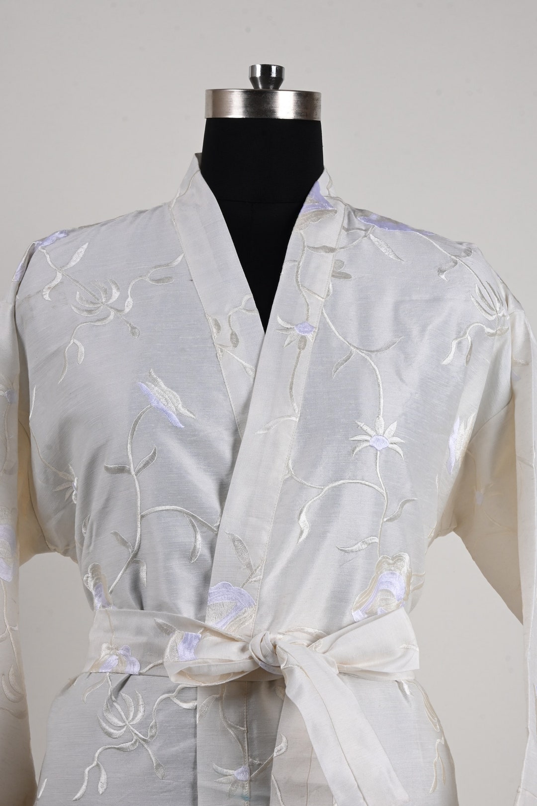 Chinese Silk Robe, Embroidered for Men, Dressing Gown, Unisex Robe, Men ...