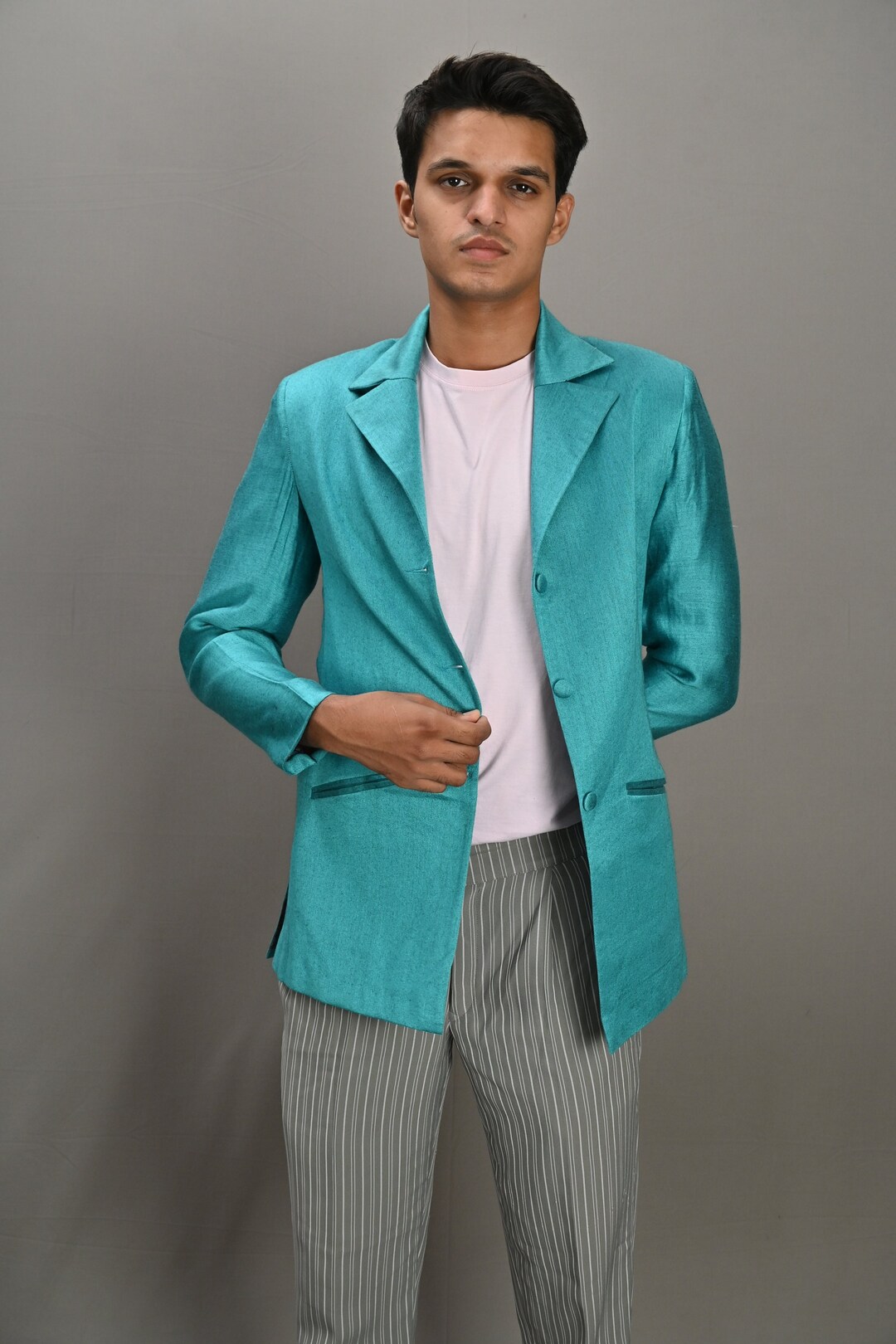 Men Blazer, Wedding Outfit, Men's Silk Jacket, Men Silk Coat, Unisex ...
