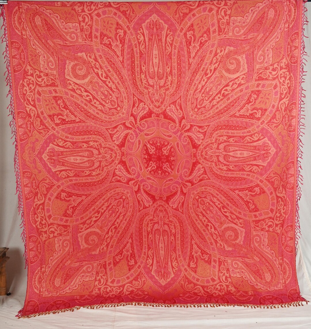 Cashmere Bedspread,handmade Jacquard Design King Size Bedding, Cashmere ...