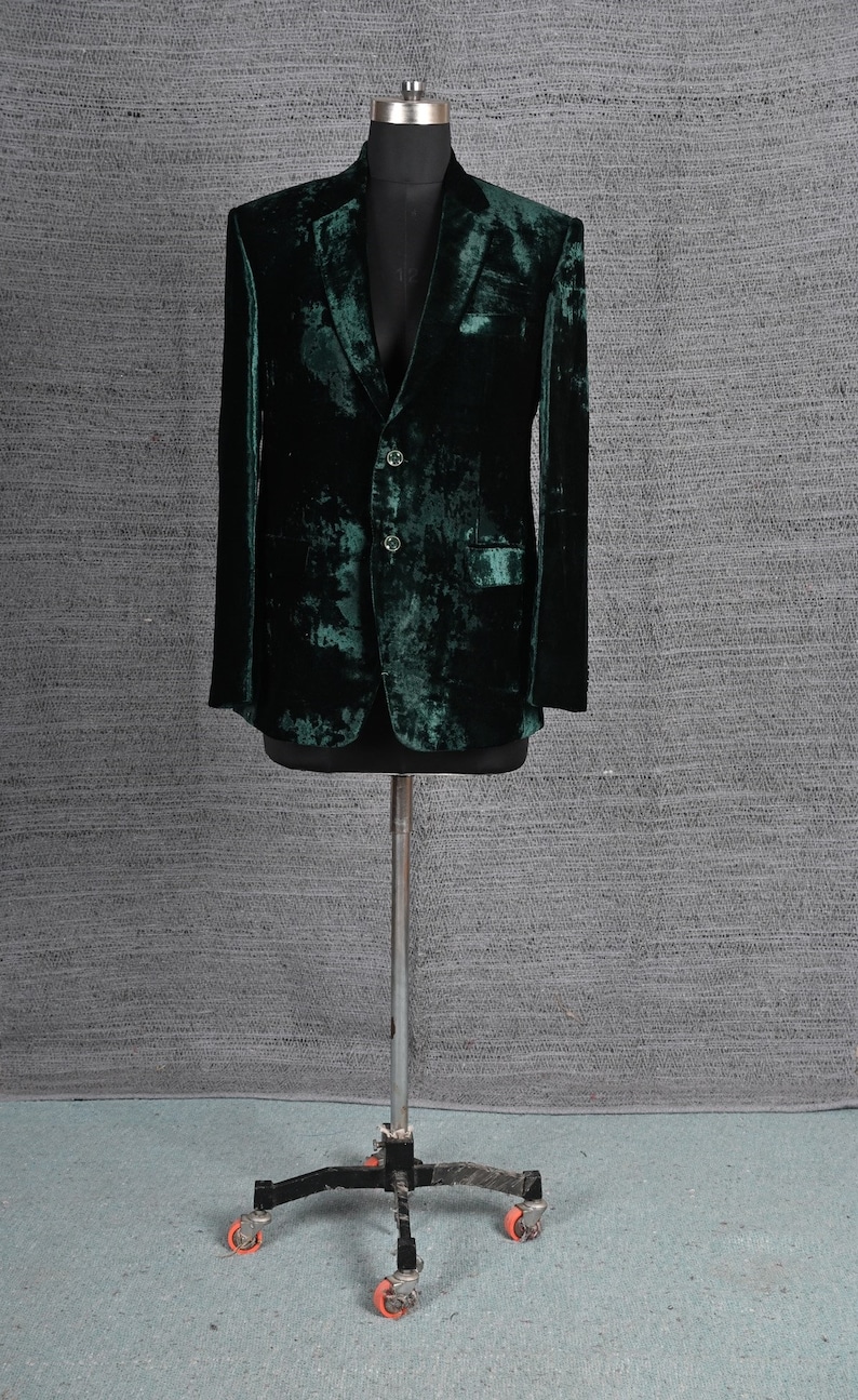Emerald Green Unisex Velvet Jacket, Jacket for Women, Bespoke, Special ...