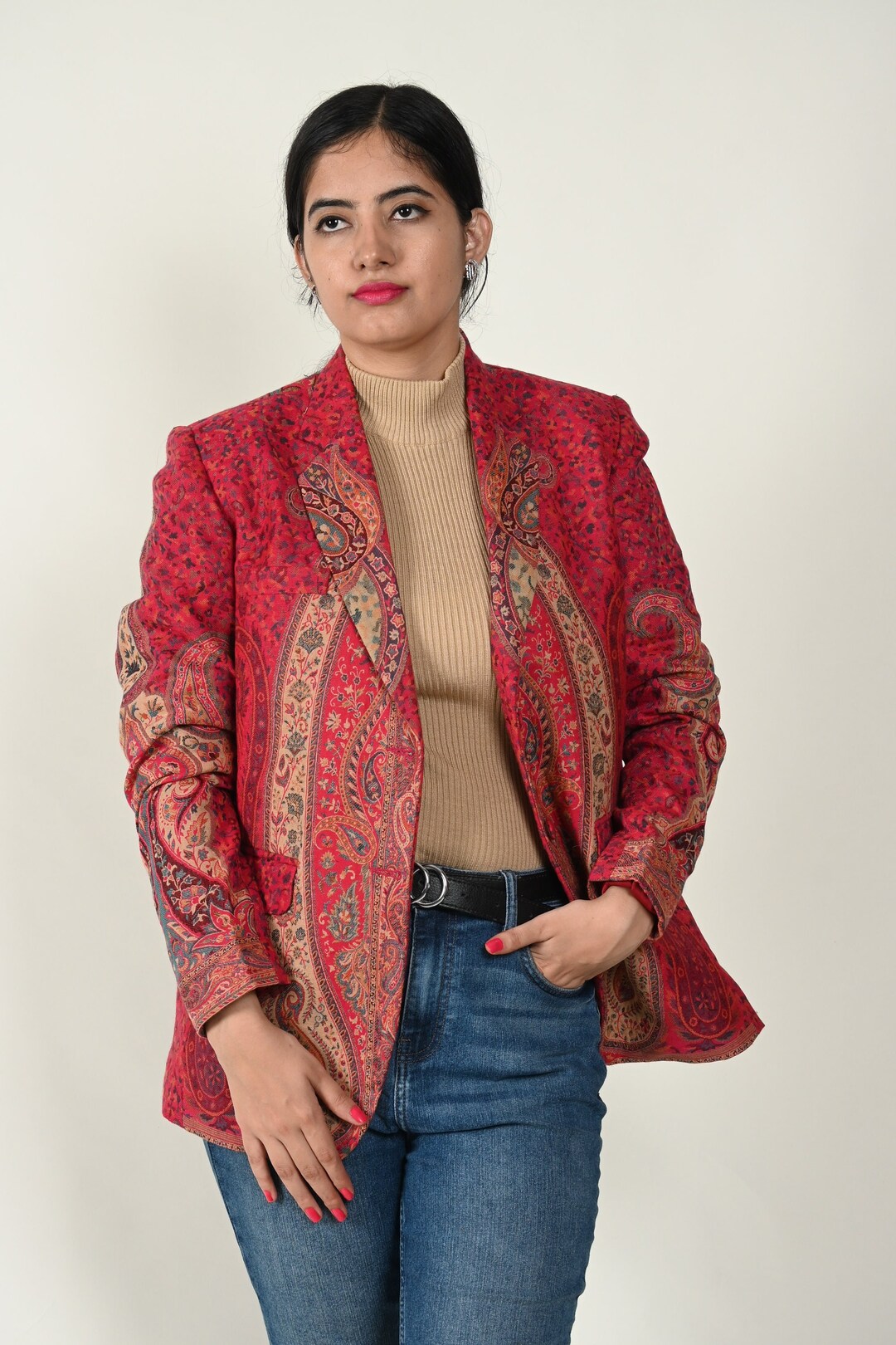 Women Wool Jacket, Traditional Blazer, Jacket for Women, Indian Jacket ...