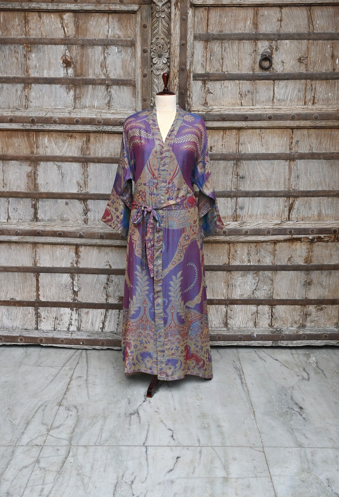 Reversible Dressing Gown, Beachwear, Silk Kimono Robe, Robes for Women ...