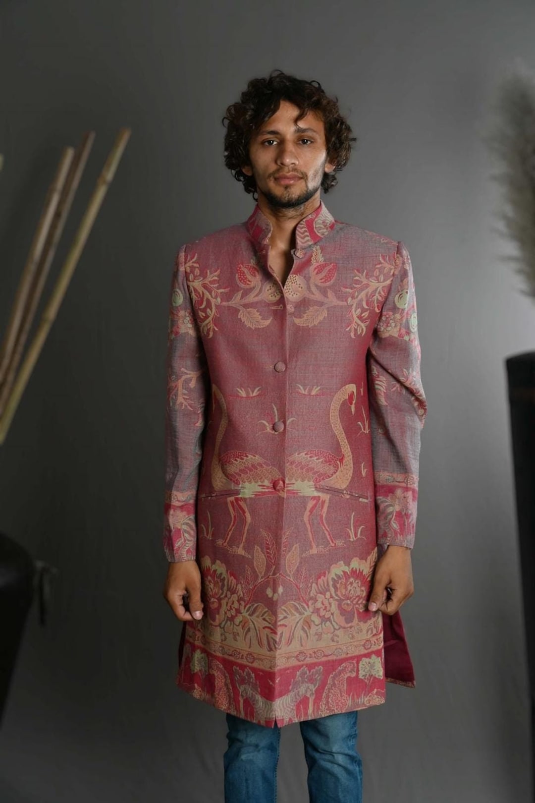 Men's Cashmere Silk Jacket, Long Cashmere Silk Coat, Cashmere Silk Coat ...