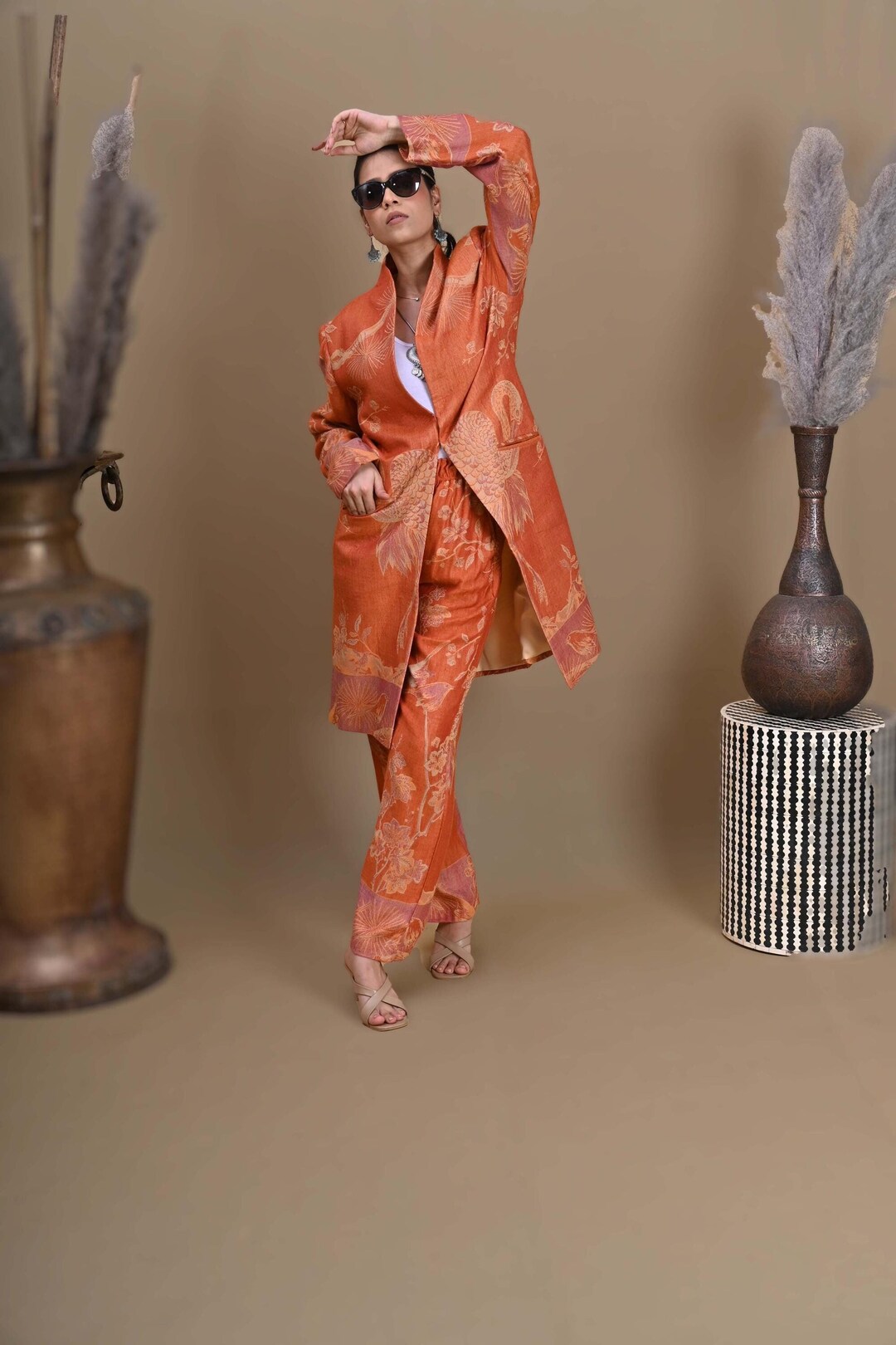 Cashmere Wool Silk Women Formal Suit, Women's Coats Suit Set, Indian ...