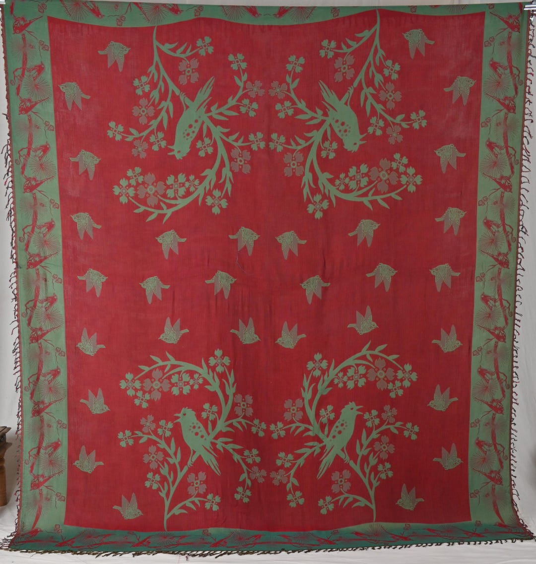 Red Reversible Cashmere Throw, Bedspread, Homeware, Wall Hanging ...