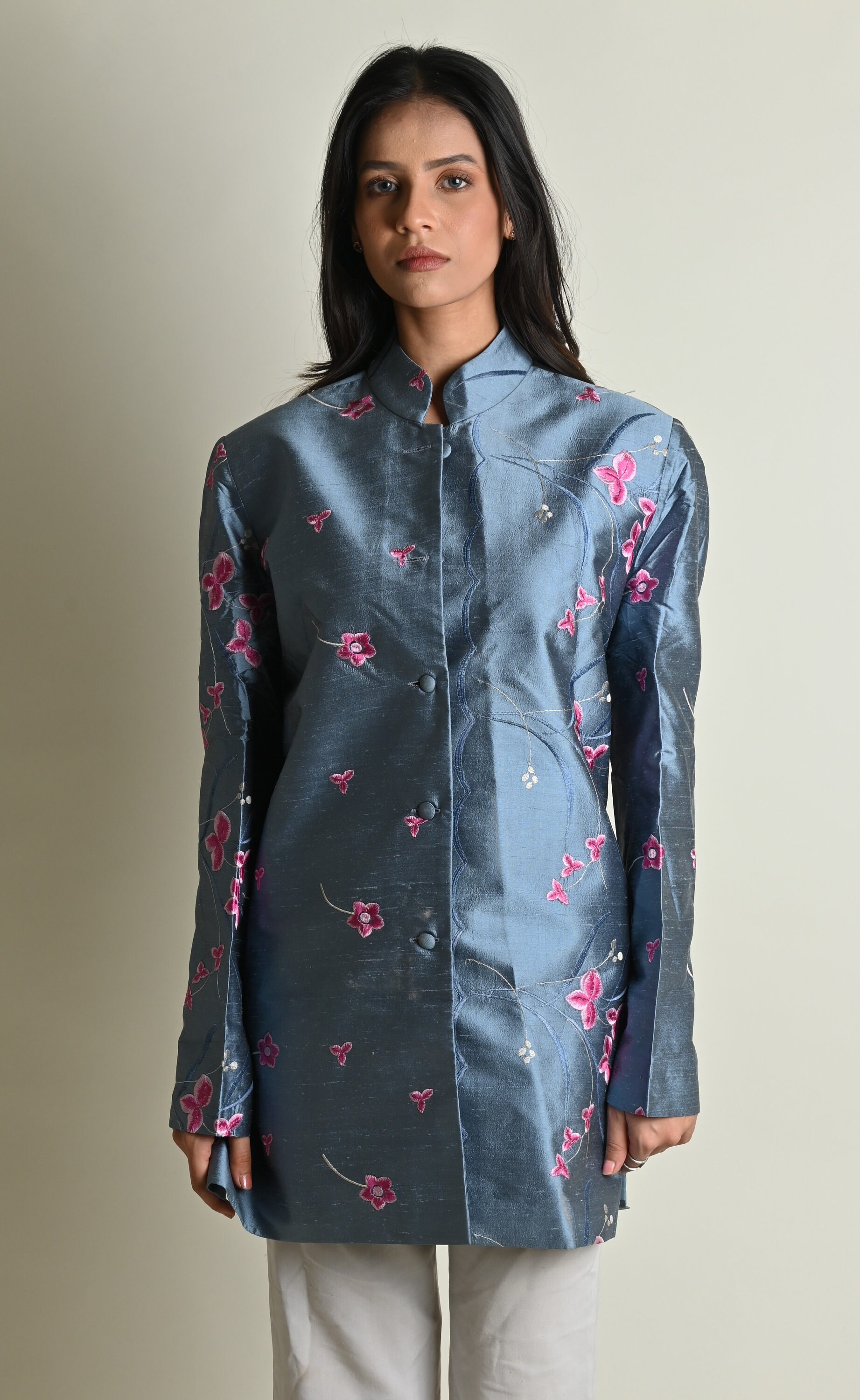 Silk Embroidered Jacket Women Wedding Jacket Women Designer - Etsy