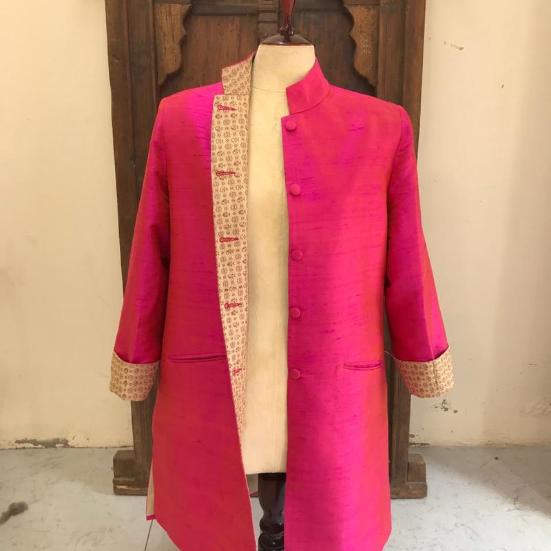 Long Silk Jacket Coat - Etsy UK