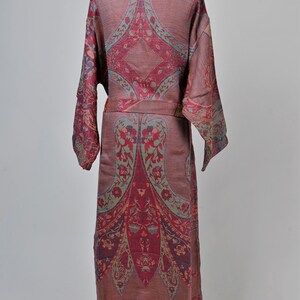 Long Bathrobes, Women Dressing Gown, Reversible, Paisley Design Silk ...