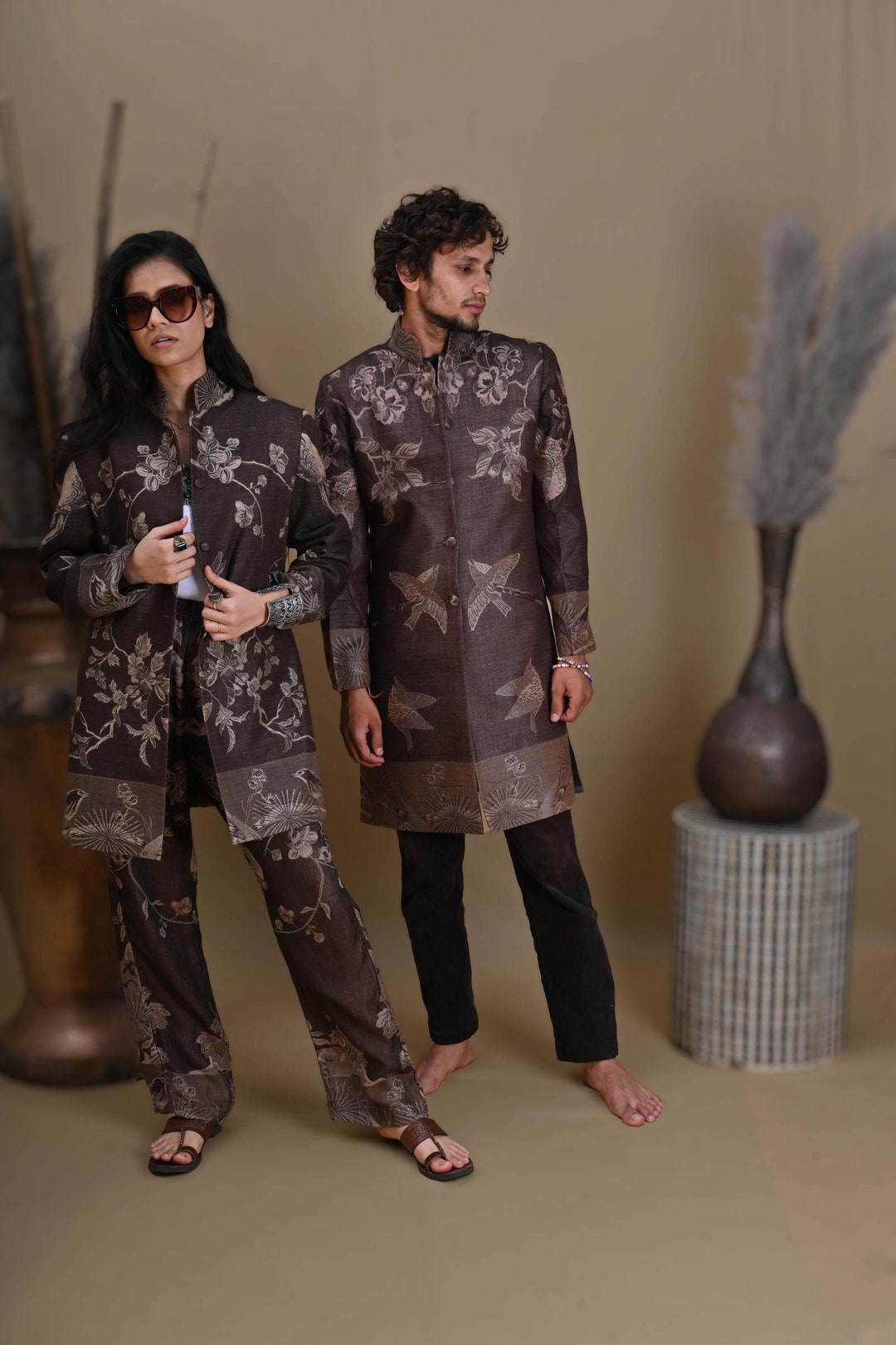 Unisex Indian Suit, Cashmere Bamboo Silk Suit, Suit Set for Unisex ...