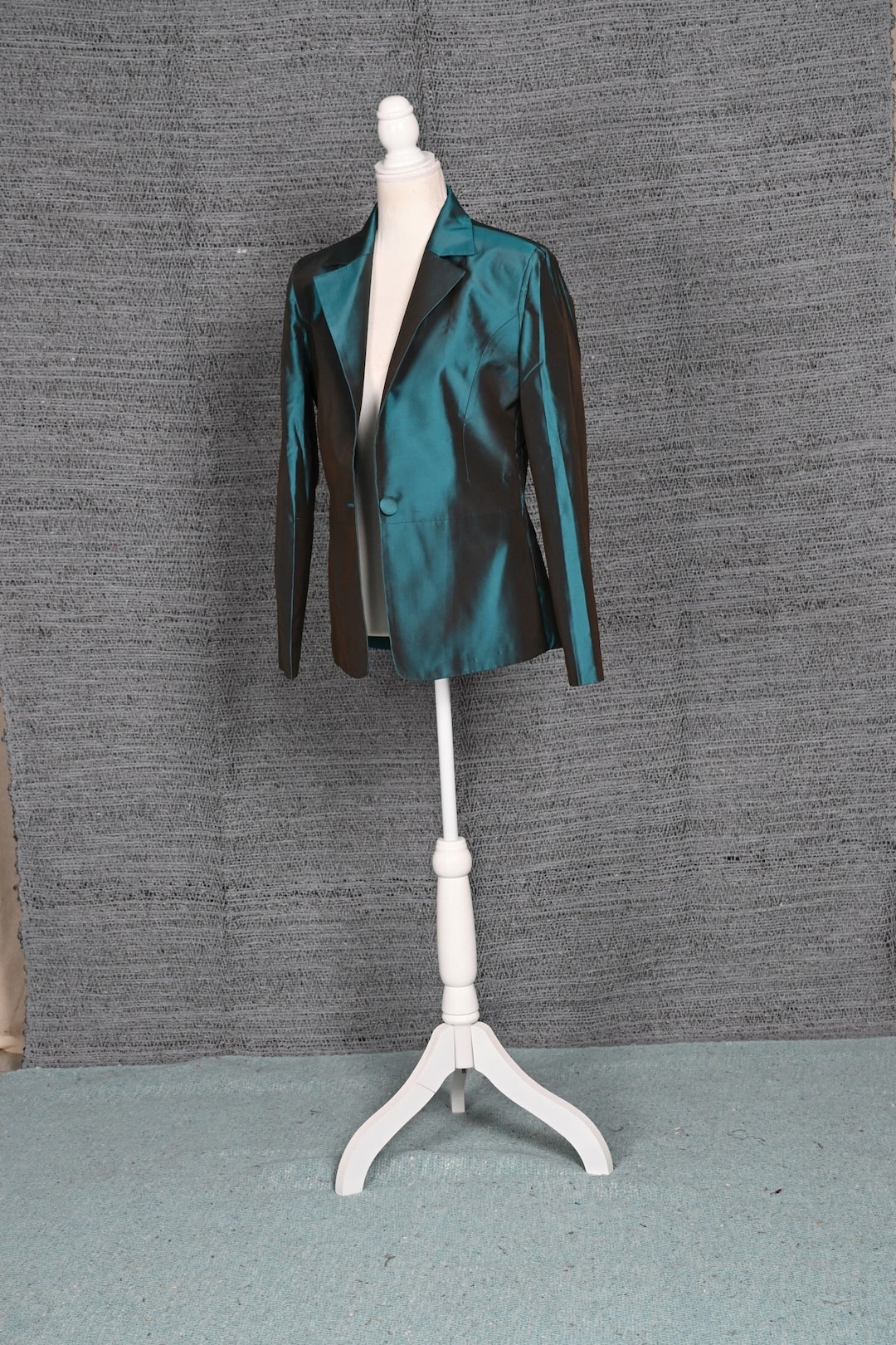 Teal Blue Silk Jacket, Jacket for Women, Bespoke, Blazer, Special ...