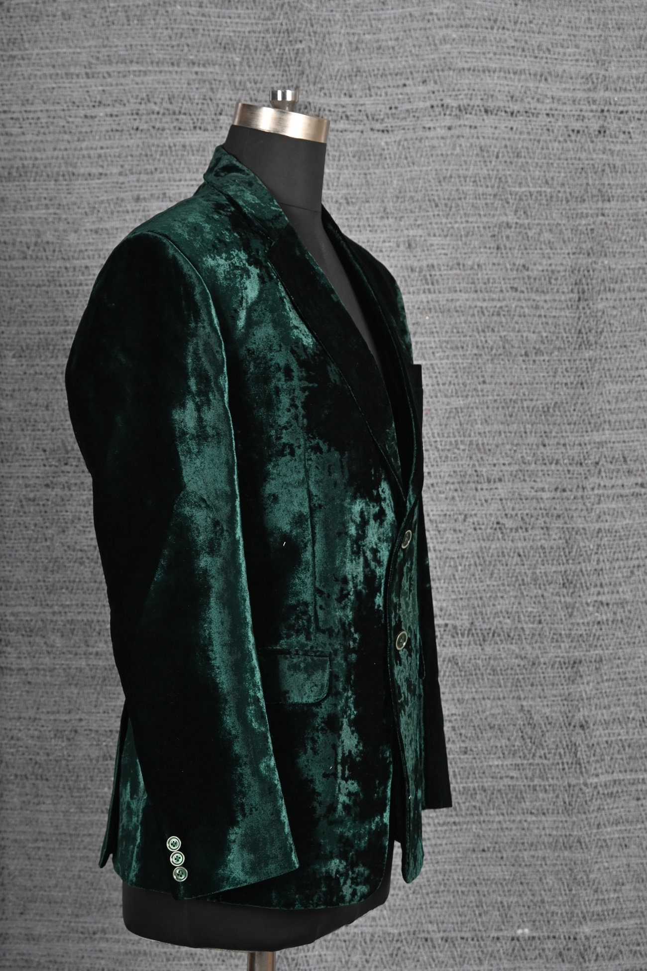 Emerald Green Unisex Velvet Jacket, Jacket for Women, Bespoke, Special ...