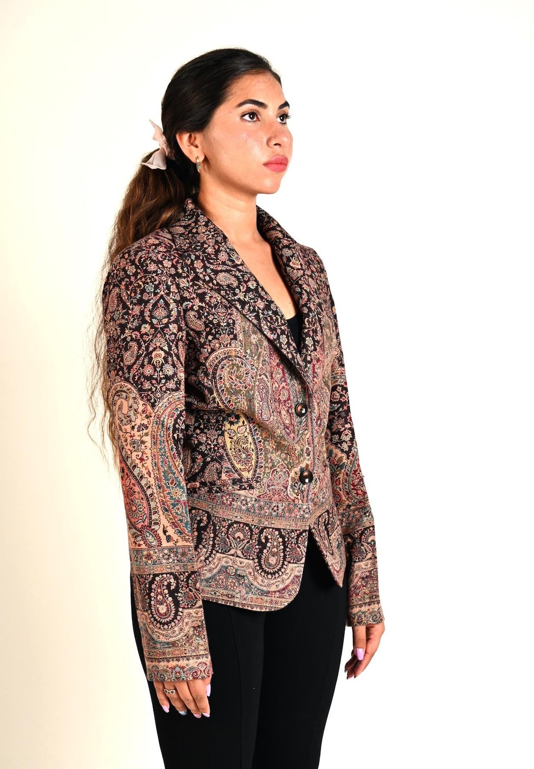Indian Blazer for Women, Paisley Design Jacket, Indian Jacket, Women ...