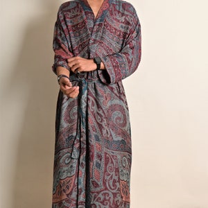 Space Black Silk Robe for Men, Dressing Gown, Reversible Robe, Men's ...