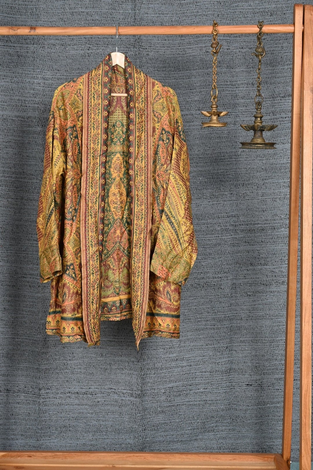 Boho Kimono, House Coat, Beach Dress, Kaftan, Silk Kimono Robe, Kimono ...