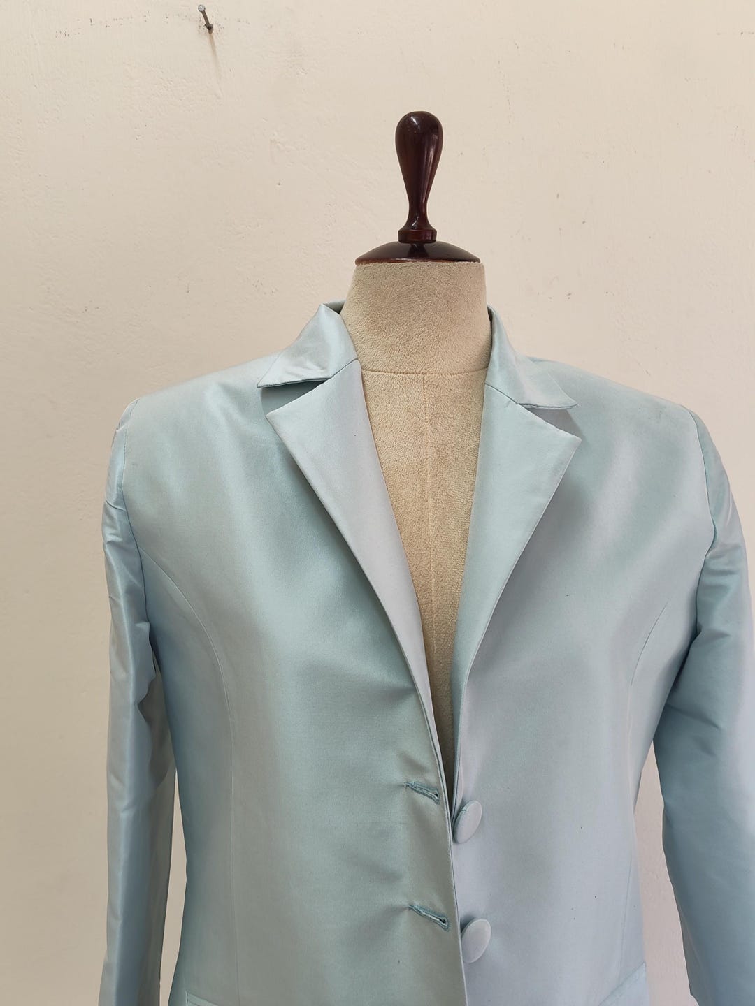 Pale Blue Silk Jacket, Jacket for Women, Wedding Guest Outfit, Special ...