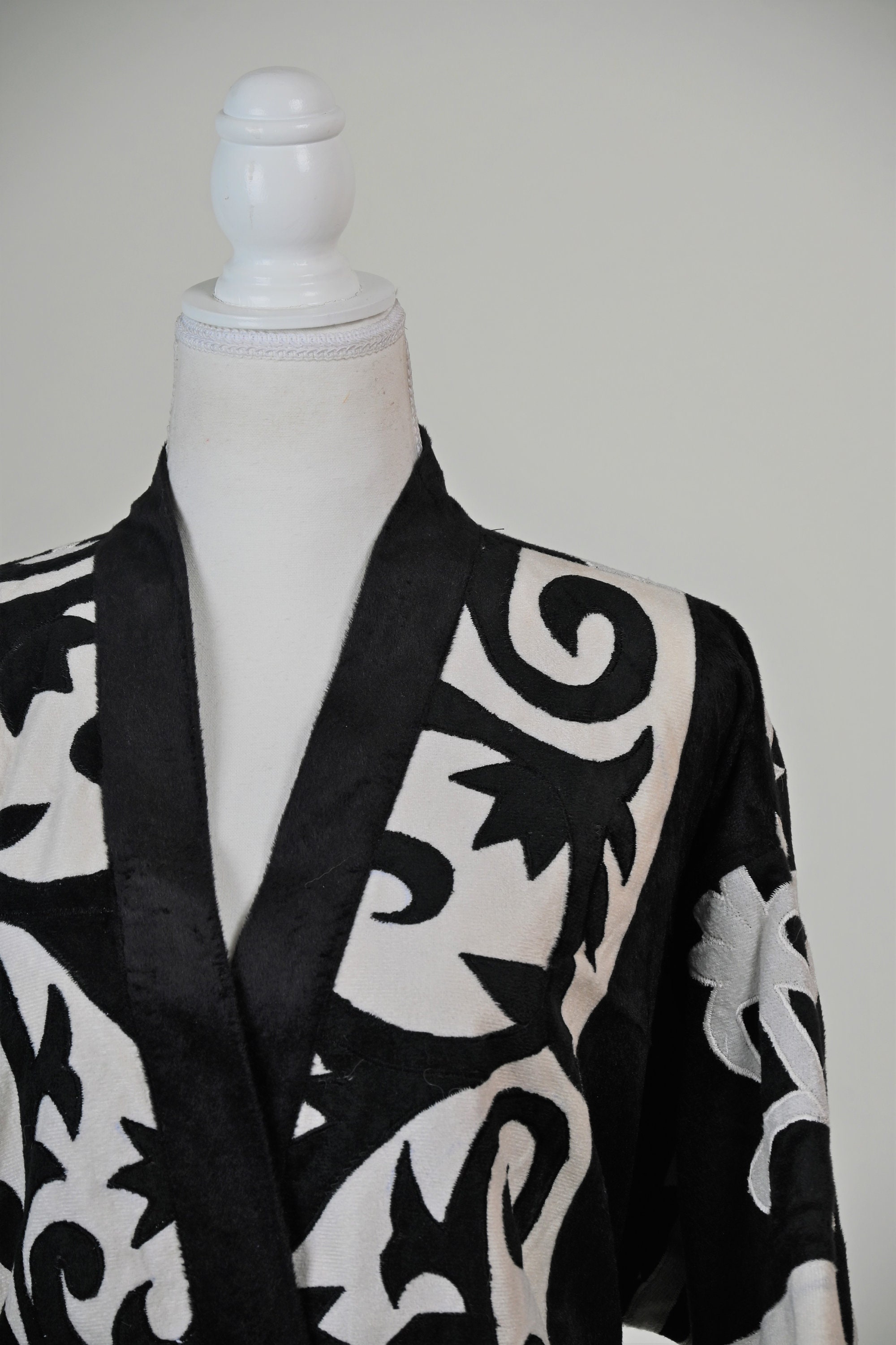 Long Black Velvet Robes, Bridesmaid Robe, Velvet Bridal Robe, Velvet ...