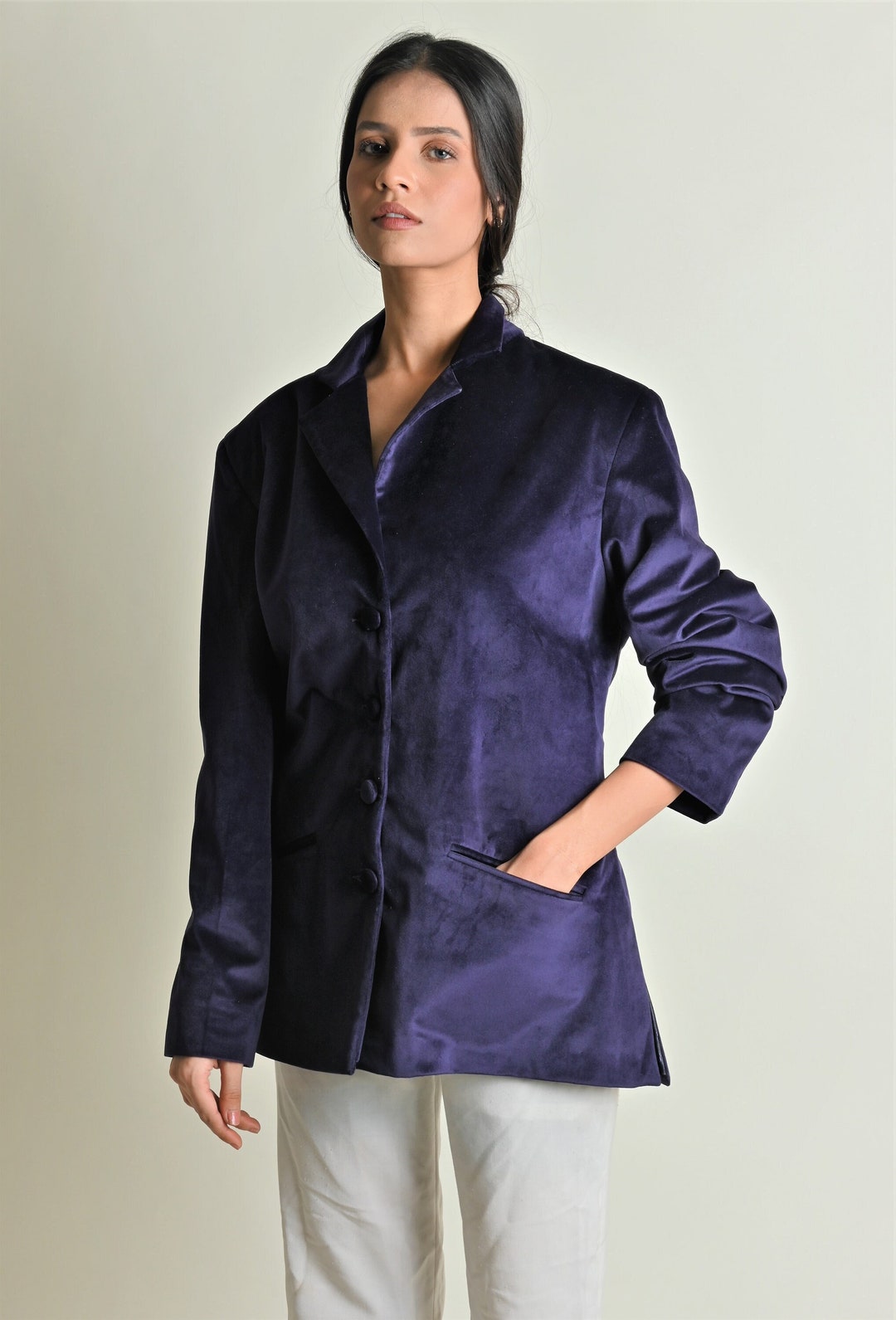 Deep Violet Velvet Jacket, Blazer, Bespoke, Special Occasion, Wedding ...