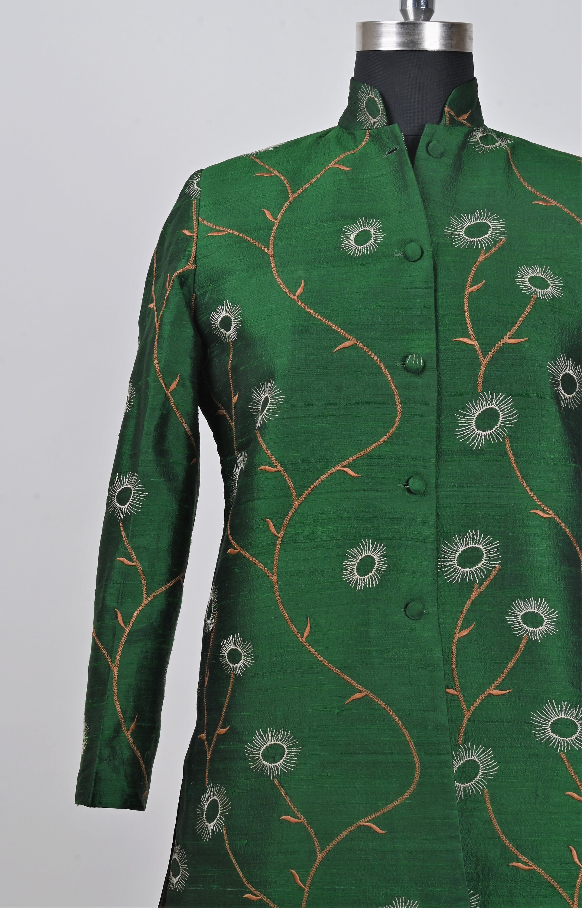Silk Embroidered Jacket, Jacket for Women, Women Wedding Jacket, Women ...