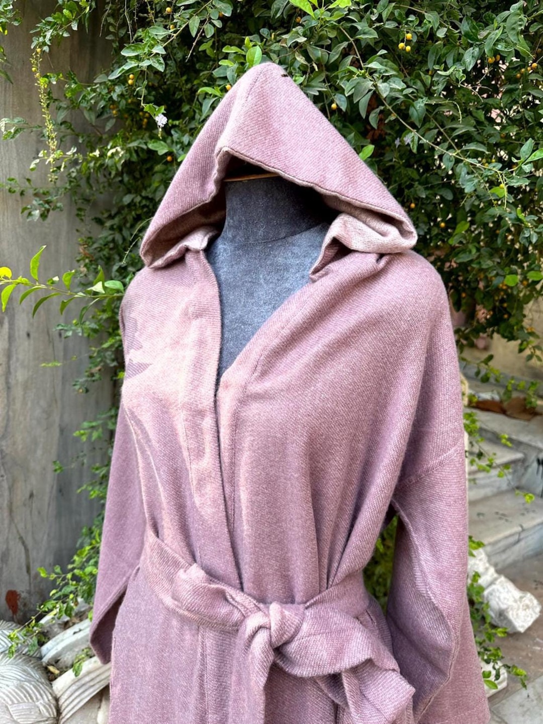 Handmade Merino Wool Women Kimono House Lounge Robe, Luxury Winter ...