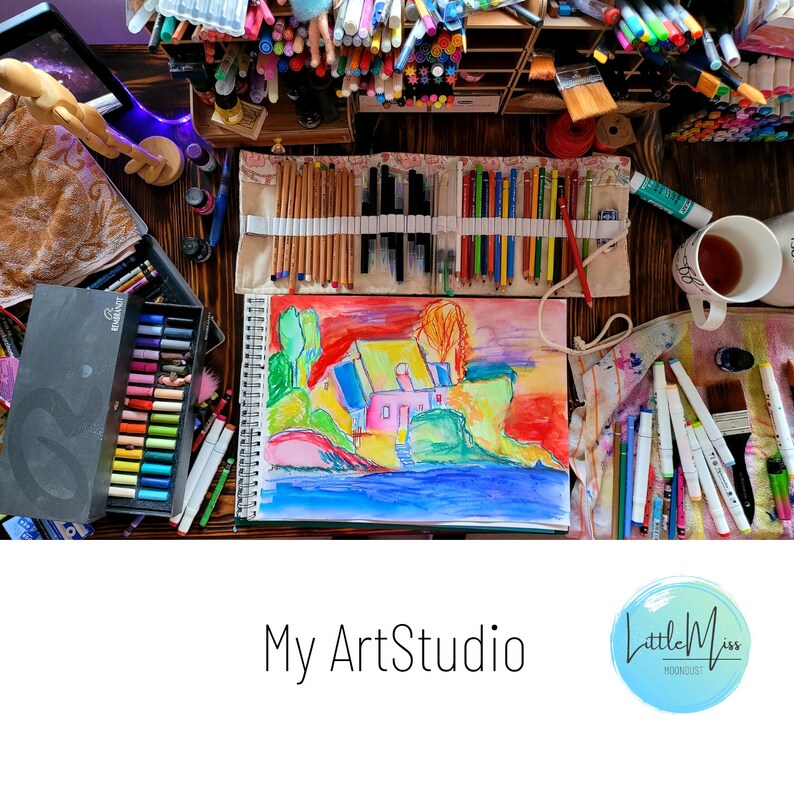 12x16 Original Portrait Mixed Media Ink Drawing Abstract Expressive ...