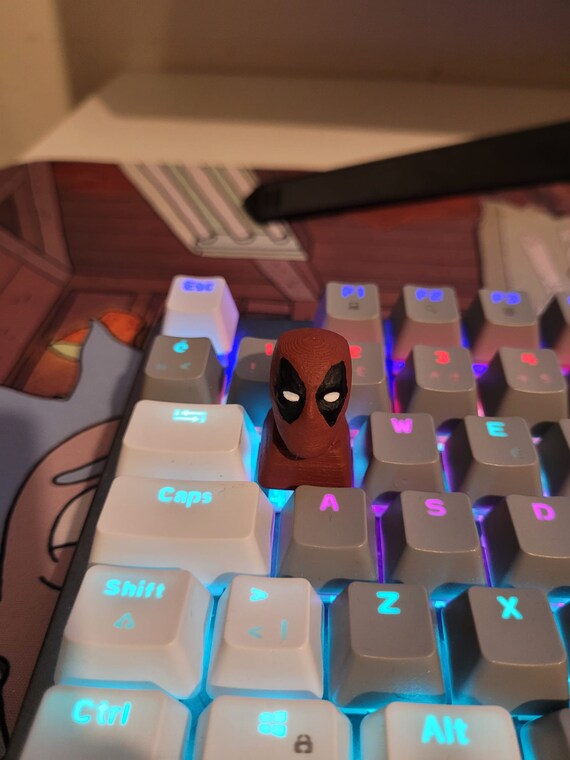 Deadpool Keycap Artisan Keycaps Cherry Mx Keycap Marvel - Etsy