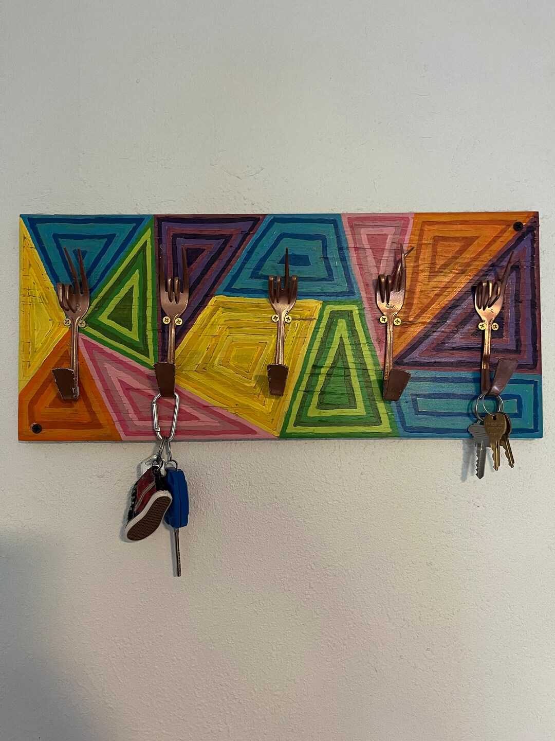 Customizable Handmade Key Holder & Welcome Sign - Etsy
