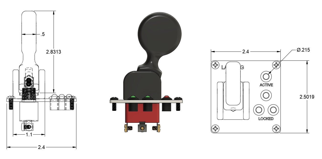Landing Gear Lever With Indicator Lights Flight Simulator - Etsy