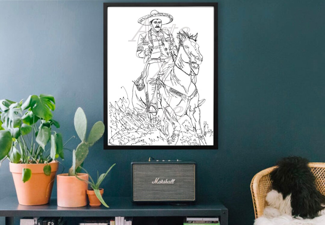 El Charro Arte de pared imprimible / Impresión de arte mexicano ...
