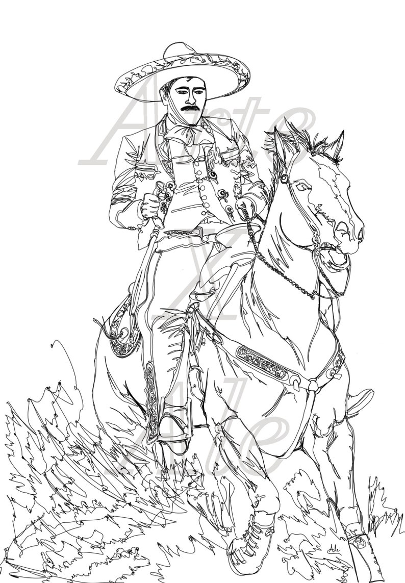El Charro Arte de pared imprimible / Impresión de arte mexicano ...