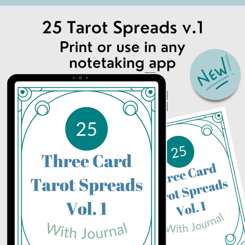 Printable Tarot Spread Journal PDF, 3 Card Tarot Spread, Daily Tarot ...