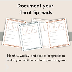 Printable Tarot Spread Journal PDF, 3 Card Tarot Spread, Daily Tarot Spread, 15 Minute Tarot ...