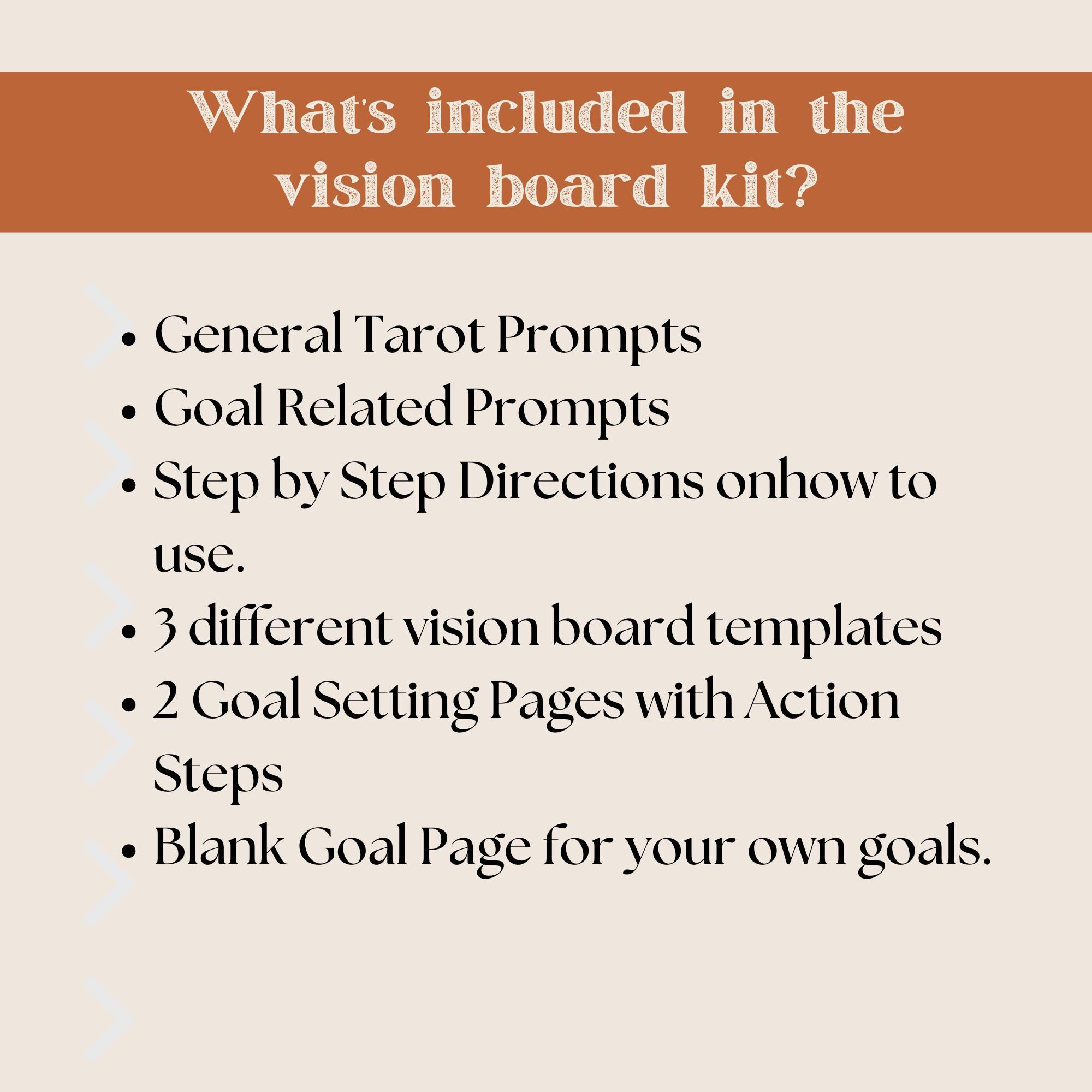 Fall 2024 Vision Board Kit With Tarot Prompts Create Your Dream Vision ...