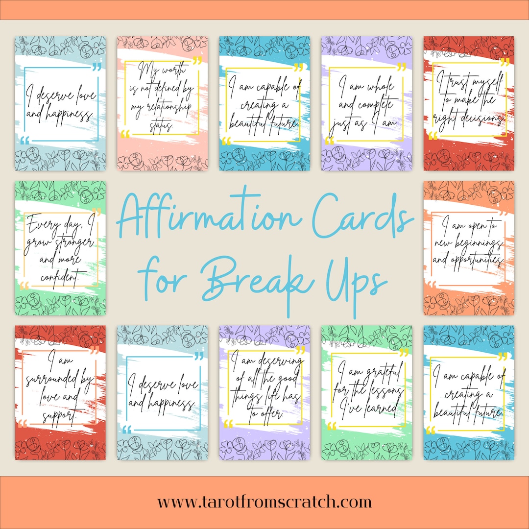 Empowering Divorce Affirmation Cards for Women: 50 Messages for Healing ...