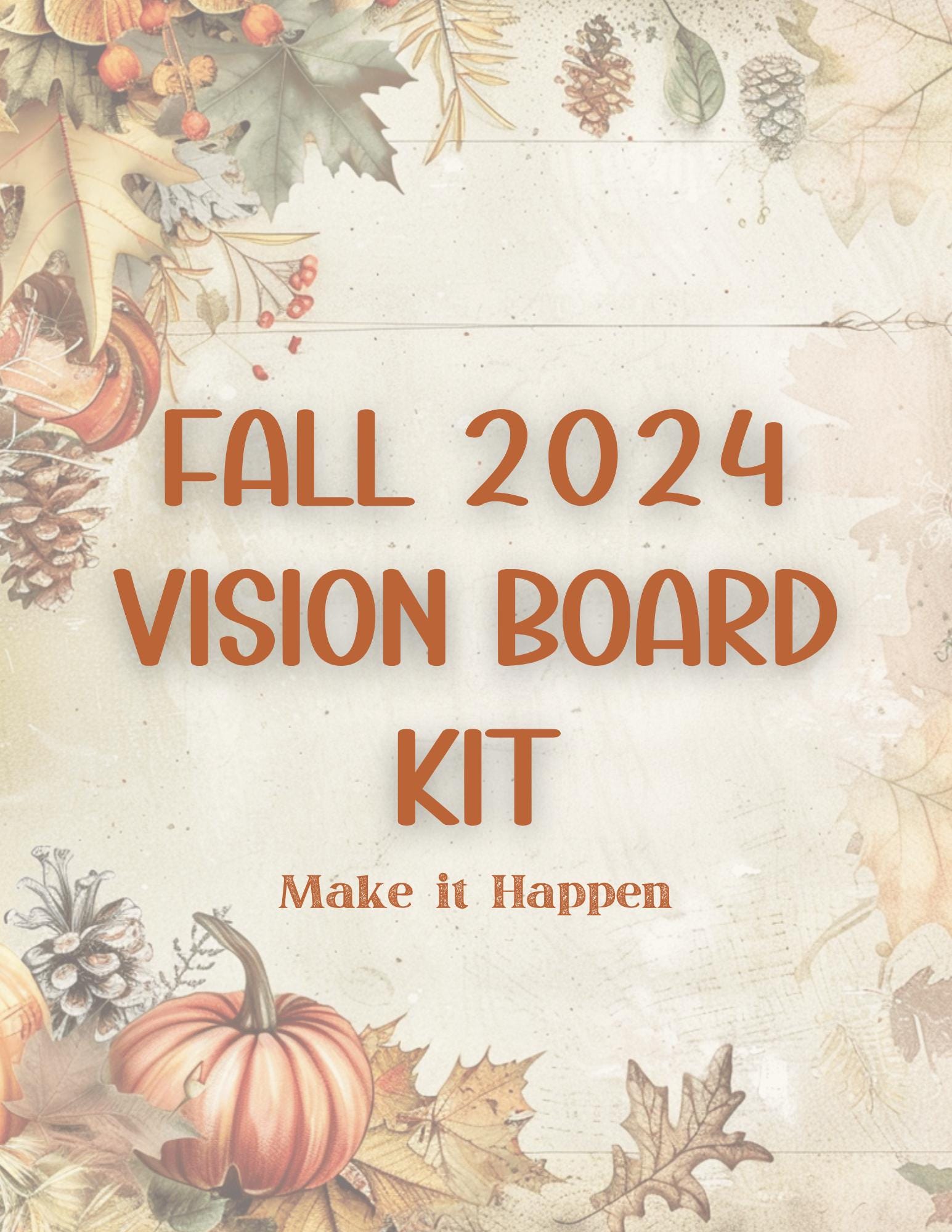 Fall 2024 Vision Board Kit With Tarot Prompts | Create Your Dream ...